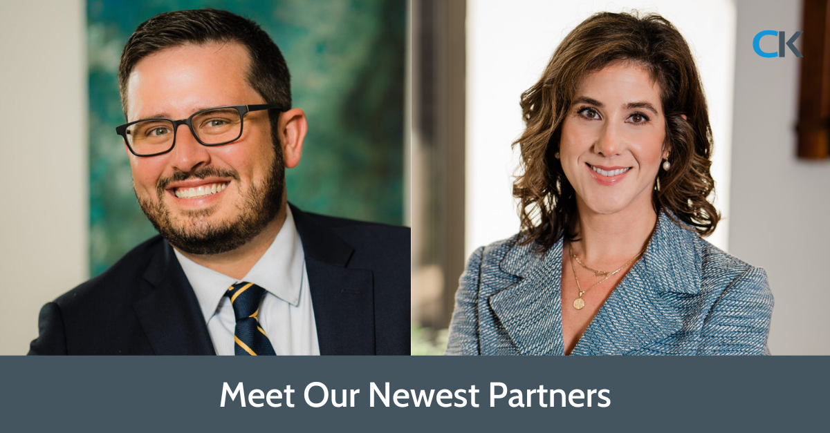 Meet Our Newest Partners Chris Fitzgerald and Christina Pashou | Conn Kavanaugh